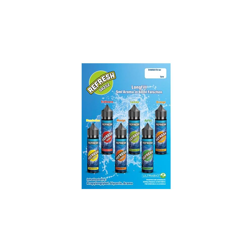 Refresh Gazoz I Longfill I 5ml I E-Shisha, 10,00