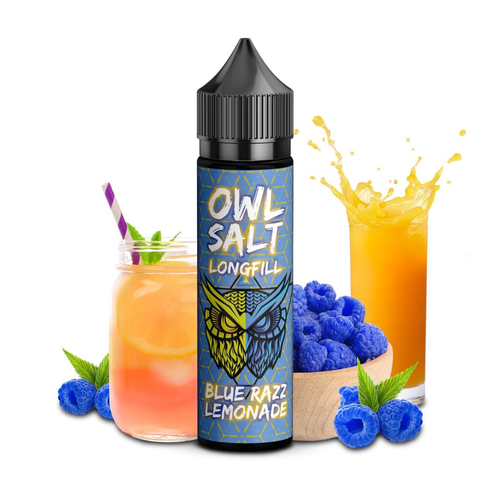OWL Salt I 10ml Longfill I Blue Razz Lemonade I E-Shisha I Exquis, 10,50